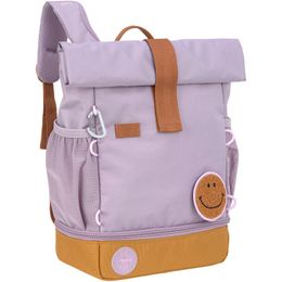 Lässig LÄSSIG Kinderrucksack »Little Gang, Mini Rolltop Backpack, lilac« Reflektoren aus recycelten PET-Flaschen lilac