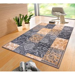 Hanse Home Teppich &raquo;Bloques&laquo; rechteckig 9 mm H&ouml;he Kurzflor, Weich, Mehrfarbig, Wohnzimmer, Schlafzimmer, Esszimmer grau/senf Oberfl&auml;che: 100%...
