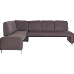 exxpo - SOFA FASHION Eckbank »Intenso, viele Bezugsstoffe Cord, Leder, Struktur 244/157 cm (B/T)« hohe Bodenfreiheit, frei im Raum stellbar, hoher...