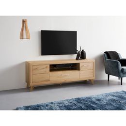 VOGL M&Ouml;BELFABRIK Lowboard &raquo;1237&laquo; Massivholzfront, Breite ca. 171 cm, mit Softclose Funktion Eiche