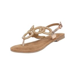 Lazamani Riemchensandale »Sandalen Leder/Textil« Peach 41 41 Verschluss: Schließe