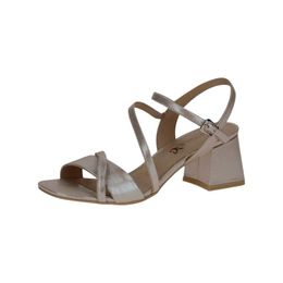 Caprice High-Heel-Sandalette »Sandalen Leder/Fell« Taupe 38 38 Verschluss: Schließe