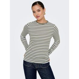 Only Langarmshirt »ONLMAI STRIPE L/S TOP JRS NOOS« Kalamata Stripes:WHITE M M Shirt von Only