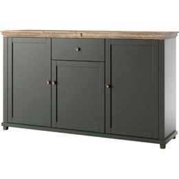 Home Affaire Sideboard »EVORA« grün/eichefarben Lefkas Maße (B/T/H); 160/42/93 cm