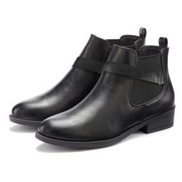 Vivance Chelseaboots mit Stretch-Einsatz, Stiefelette, Ankle Boots VEGAN schwarz 41 41 Seitlicher Stretch-Einsatz für einen komfortablen Ein- und...