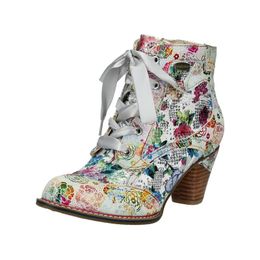 Laura Vita Schn&uuml;rstiefelette &raquo;Stiefelette Leder/Textil&laquo; Wei&szlig; 38 38 Verschluss: Schn&uuml;rung