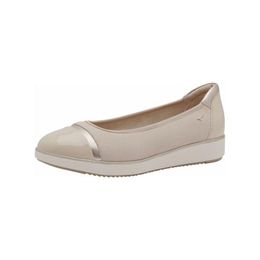 Tamaris Ballerina »Ballerinas Leder/Synthetik« Beige 42 42 Verschluss: Schlupfschuh