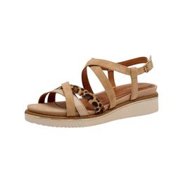 Tamaris Riemchensandale »Sandalen Leder« Tan 36 36 Verschluss: Schließe