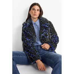 RICHROYAL Fellimitatjacke ohne Kapuze mit Reverskragen bluebelle 36 36 Fellimitatjacke von Rich & Royal