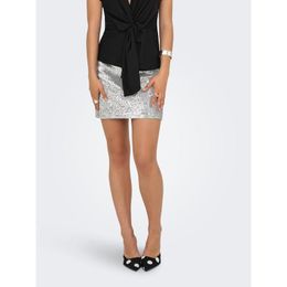 Only Paillettenrock »ONLSIMONE SHORT SEQUINS SKIRT JRS« Silver Detail:Silver sequins M (38) M (38) Minirock von Only