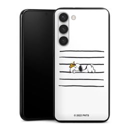 DeinDesign Galaxy S23+ Handy Silikon H&uuml;lle Case schwarz Handyh&uuml;lle Snoopy Dog Peanuts