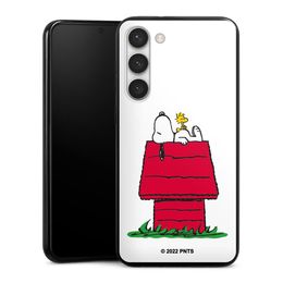 DeinDesign Galaxy S23+ Handy Silikon H&uuml;lle Case schwarz Handyh&uuml;lle Snoopy Peanuts Official Licensed Product