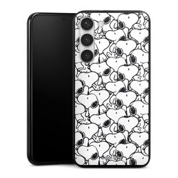 DeinDesign Galaxy S23+ Handy Silikon H&uuml;lle Case schwarz Handyh&uuml;lle Peanuts Snoopy Muster