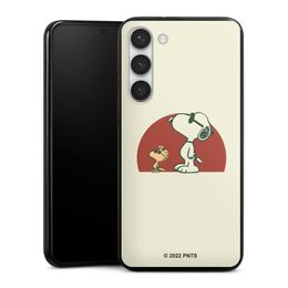 DeinDesign Galaxy S23+ Handy Silikon H&uuml;lle Case schwarz Handyh&uuml;lle Snoopy Official Licensed Product Kindheit