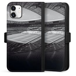 DeinDesign iPhone 11 Handy Klapph&uuml;lle Handyh&uuml;lle aus Kunst Leder schwarz Flip Case Stadium Fcb Fc Bayern M&uuml;nchen Sideflip mit Lasche