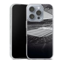 DeinDesign iPhone 16 Pro Handy Silikon H&uuml;lle Case transparent Handyh&uuml;lle Stadium Fcb Fc Bayern M&uuml;nchen Silikon Case