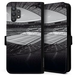 DeinDesign Galaxy A32 5G Handy Klapph&uuml;lle Handyh&uuml;lle aus Kunst Leder schwarz Flip Case Stadium Fcb Fc Bayern M&uuml;nchen Sideflip mit langer Lasche