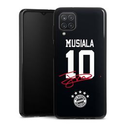 DeinDesign Galaxy A12 Handy Silikon H&uuml;lle Case schwarz Handyh&uuml;lle Fcb Jamal Musiala Fc Bayern M&uuml;nchen