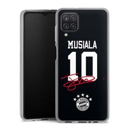 DeinDesign Galaxy A12 Handy Silikon H&uuml;lle Case transparent Handyh&uuml;lle Fcb Jamal Musiala Fc Bayern M&uuml;nchen Silikon Case