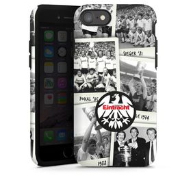 DeinDesign iPhone SE (2020) Handy Panzer Handyh&uuml;lle robuste Outdoor H&uuml;lle Schutzh&uuml;lle matt Retro Eintracht Frankfurt Official Licensed Product Tough Case