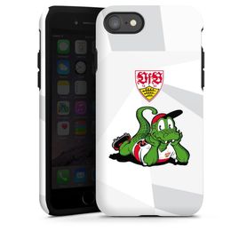 DeinDesign iPhone SE (2020) Handy Panzer Handyh&uuml;lle robuste Outdoor H&uuml;lle Schutzh&uuml;lle matt Vfb Stuttgart Official Licensed Product Mascot Tough Case