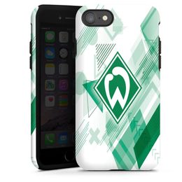 DeinDesign iPhone SE (2022) Handy Panzer Handyh&uuml;lle robuste Outdoor H&uuml;lle Schutzh&uuml;lle matt Sv Werder Bremen Official Licensed Product Muster Tough Case