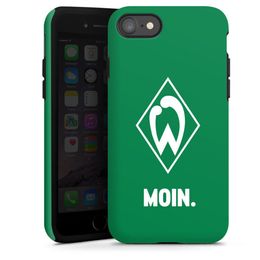 DeinDesign iPhone SE (2020) Handy Panzer Handyh&uuml;lle robuste Outdoor H&uuml;lle Schutzh&uuml;lle matt Moin Official Licensed Product Sv Werder Bremen Tough Case