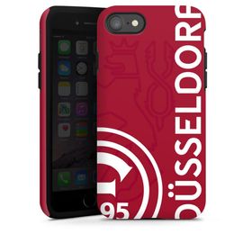 DeinDesign iPhone SE (2020) Handy Panzer Handyh&uuml;lle robuste Outdoor H&uuml;lle Schutzh&uuml;lle matt Lettering F95 Fortuna D&uuml;sseldorf Tough Case