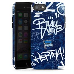 DeinDesign iPhone SE (2020) Handy Panzer Handyh&uuml;lle robuste Outdoor H&uuml;lle Schutzh&uuml;lle matt Hertha Bsc Official Licensed Product Graffiti Tough Case