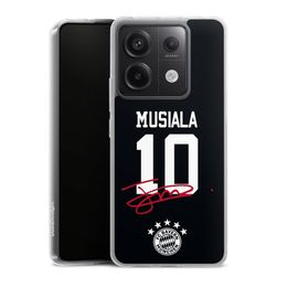 DeinDesign Xiaomi Redmi Note 13 Pro 5G Handy Silikon H&uuml;lle Case transparent Handyh&uuml;lle Jamal Musiala Fcb Fc Bayern M&uuml;nchen Silikon Case
