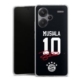 DeinDesign Xiaomi Redmi Note 13 Pro Plus Handy Silikon H&uuml;lle Case transparent Handyh&uuml;lle Jamal Musiala Fcb Fc Bayern M&uuml;nchen Silikon Case