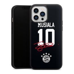 DeinDesign iPhone 13 Pro Max Handy Premium Silikon H&uuml;lle Handyh&uuml;lle schwarz Case Jamal Musiala Fcb Fc Bayern M&uuml;nchen Silikon Premium Case