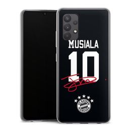 DeinDesign Galaxy A32 4G Handy Silikon H&uuml;lle Case transparent Handyh&uuml;lle Jamal Musiala Fcb Fc Bayern M&uuml;nchen Silikon Case