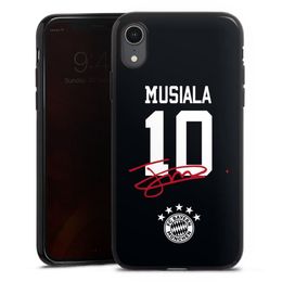 DeinDesign iPhone Xr Handy Silikon H&uuml;lle Case schwarz Handyh&uuml;lle Jamal Musiala Fcb Fc Bayern M&uuml;nchen