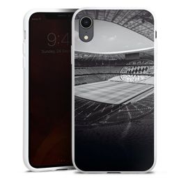DeinDesign iPhone Xr Handy Silikon H&uuml;lle Case wei&szlig; Handyh&uuml;lle Stadium Fcb Fc Bayern M&uuml;nchen Silikon Case