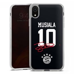 DeinDesign iPhone Xr Handy Silikon H&uuml;lle Case transparent Handyh&uuml;lle Jamal Musiala Fcb Fc Bayern M&uuml;nchen Silikon Case