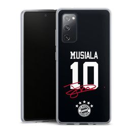 DeinDesign Galaxy S20 FE 5G Handy Silikon H&uuml;lle Case transparent Handyh&uuml;lle Fcb Jamal Musiala Fc Bayern M&uuml;nchen Silikon Case