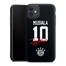 DeinDesign iPhone 11 Handy Premium Silikon H&uuml;lle Handyh&uuml;lle schwarz Case Jamal Musiala Fcb Fc Bayern M&uuml;nchen Silikon Premium Case