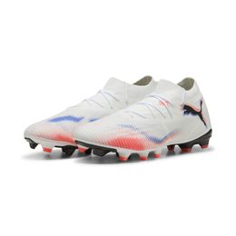 Fu&szlig;ballschuh Puma "FUTURE 8 MATCH FG/AG Fu&szlig;ballschuhe Erwachsene", Herren, Gr. 42.5, schwarz-wei&szlig; (wei&szlig; schwarz glowing rot), Obermaterial: Textil, Synthetik. Futter: Textil, Synthetik. Innensohle: Textil. Laufsohle: Synthetik, Schuhe Fu&szlig;ballschuh