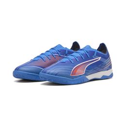 Fußballschuh Puma "ULTRA 6 MATCH Futsalschuhe Erwachsene", Damen, Gr. 43, weiß (ultra blau weiß glowing rot), Obermaterial: Textil, Synthetik; Futter: Textil, Synthetik; Innensohle: Textil; Laufsohle: Gummi, Schuhe Fußballschuh