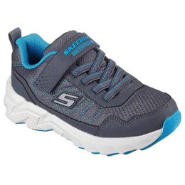 Sneaker Skechers "Skechers ELITE SPORT TREAD", Kinder, Gr. 29, blau (grau, blau), Lederimitat, Schuhe, Trekkingschuh mit waterproof, Größenschablone zum Download