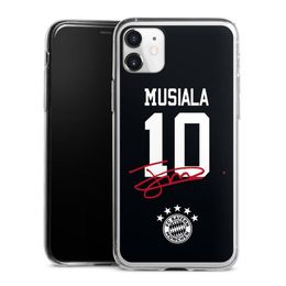 DeinDesign iPhone 11 Handy Slim Case Silikon Handyh&uuml;lle transparent H&uuml;lle extra d&uuml;nn Jamal Musiala Fcb Fc Bayern M&uuml;nchen Silikon Slim Case