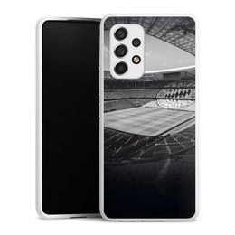DeinDesign Galaxy A53 5G Handy Silikon H&uuml;lle Case wei&szlig; Handyh&uuml;lle Stadium Fcb Fc Bayern M&uuml;nchen Silikon Case