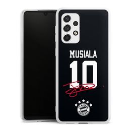 DeinDesign Galaxy A33 5G Handy Silikon H&uuml;lle Case transparent Handyh&uuml;lle Fcb Jamal Musiala Fc Bayern M&uuml;nchen Silikon Case