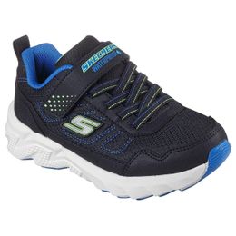 Sneaker Skechers "Skechers ELITE SPORT TREAD", Kinder, Gr. 28, schwarz, blau, Lederimitat, Schuhe, Trekkingschuh mit waterproof, Größenschablone zum Download