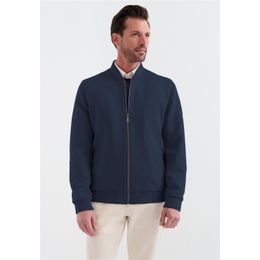 Lederimitatjacke Pierre Cardin, Herren, Gr. L, blau, dunkelblau, 100% Lederimitat, unifarben, normal, V-Ausschnitt, Jacken, im Bomber-Stil