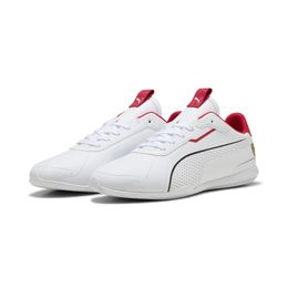 Sneaker Puma "Scuderia Ferrari Neo Cat 3.0 Sneakers Erwachsene", Damen, Gr. 44,5, wei&szlig; (wei&szlig; rosso corsa rot), Obermaterial: Textil, Synthetik; Futter: Textil; Innensohle: Textil; Laufsohle: Gummi, Schuhe Sneaker