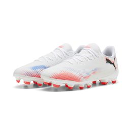 Fußballschuh Puma "FUTURE 8 PLAY FG/AG Fußballschuhe Damen", Gr. 37, schwarz-weiß (weiß schwarz glowing rot), Obermaterial: Synthetik; Futter: Textil; Innensohle: Textil; Laufsohle: Synthetik, Schuhe