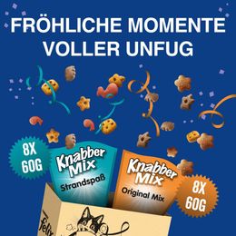 FELIX KnabberMix Original und Strandspa&szlig; Katzensnack 2x8x60g