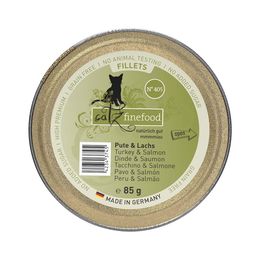 Catz Finefood Fillets N&deg;405 Pute & Lachs in Jelly Katzen-Nassfutter getreidefrei 12x85g